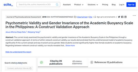 Psychometric Validity And Gender Invariance Of The Academic Buoyancy