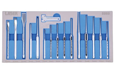 Laser Tools 8869 Punch And Chisel Set 16pc