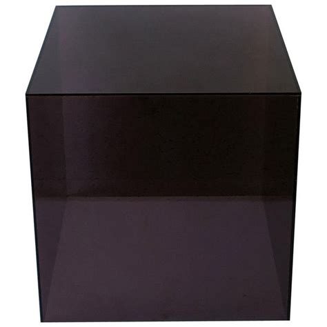 Black Acrylic Square Cube End Table Or Storge Piece Modern Vintage Furniture Modern End