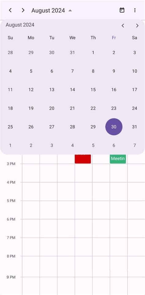 Date Navigation In NET MAUI Scheduler Syncfusion