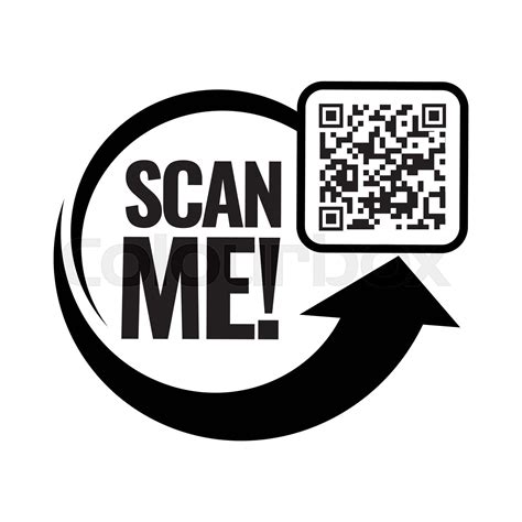 Scan Me Icon Symbol Or Emblem Vector Stock Vector Colourbox