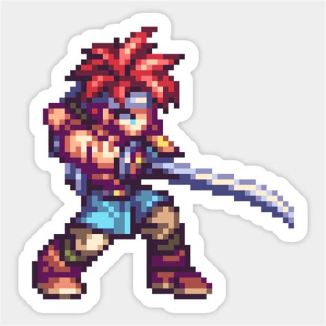 Chrono Custom Sprite Chrono Trigger Sticker Teepublic