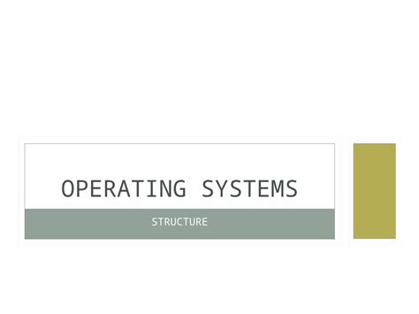 Ppt Structure Operating Systems I Process Management Process A Program In Execution More