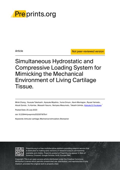 Pdf Simultaneous Hydrostatic And Compressive Loading System For