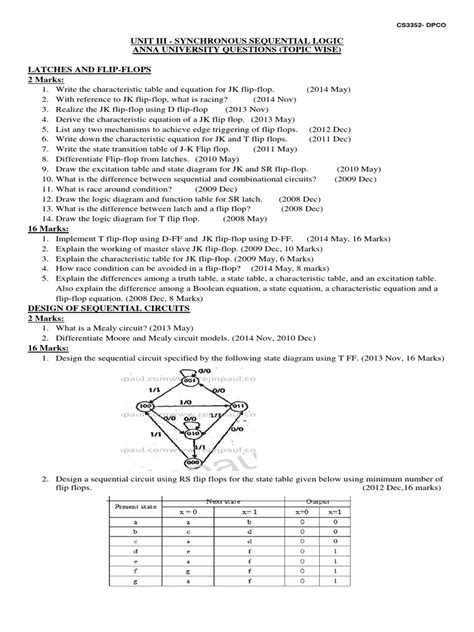 Synchrnous Sequential Logic Unit 2 Pdf