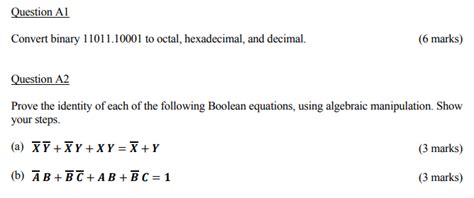 solved question al convert binary 11011 10001 to octal