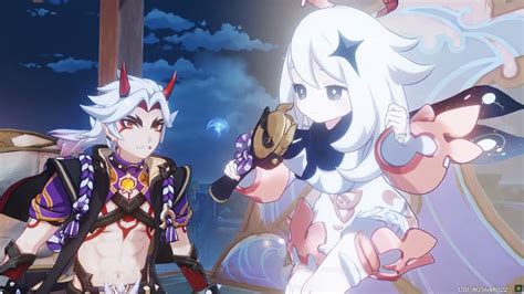 Paimon And Itto Singing Cutscene【genshin Impact】 Youtube