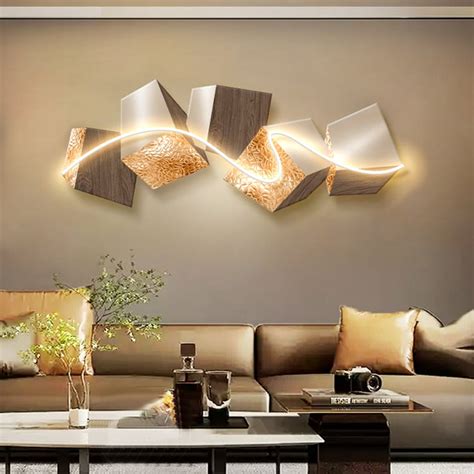 1000mm Led Acrylic Abstract Geometric Wall Decor Modern Art Living Room