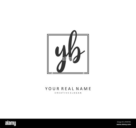 Y B Yb Initial Letter Handwriting And Signature Logo A Concept Handwriting Initial Logo With