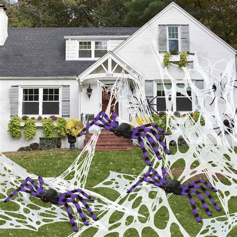 Innens 133ft Giant Spider Web With 35 Spider Halloween Decorations