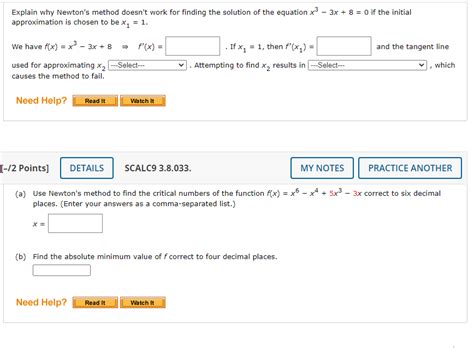 Solved Explain Why Newton S Method Doesn T Work For Finding Chegg