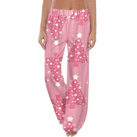 Fyduu Womens Pants Christmas Holiday Print Pajama Pants Soft Sleepwear