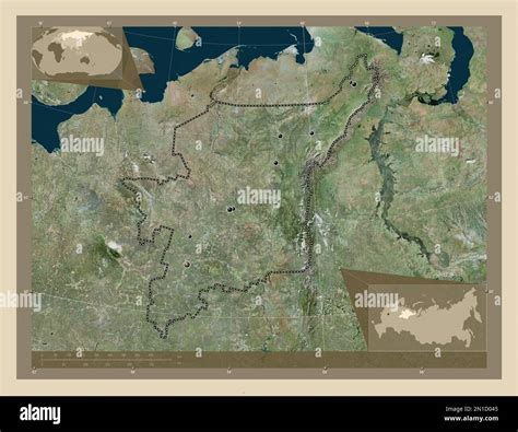 Komi Republic Of Russia High Resolution Satellite Map Locations Of