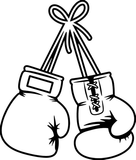 Outline Of Boxing Gloves