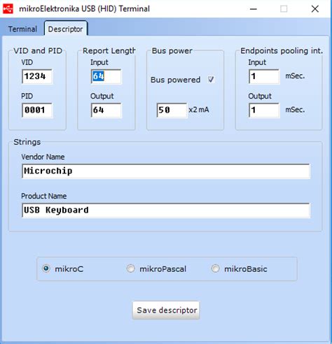 simulate usb keyboard keypress using pic micro controller embedded