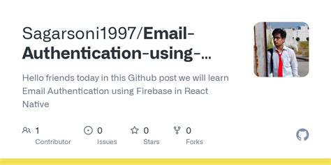 GitHub Sagarsoni Email Authentication Using Firebase In React Native Hello Friends Today