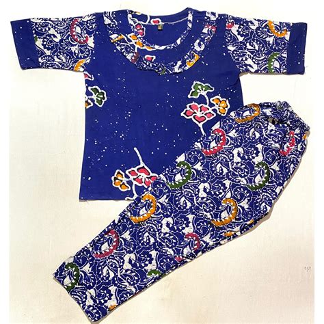 Jual Standar Ld 112cm Setelan Batik Cap Super Motif Batik Premium Bunga Kecil Bunga Besar