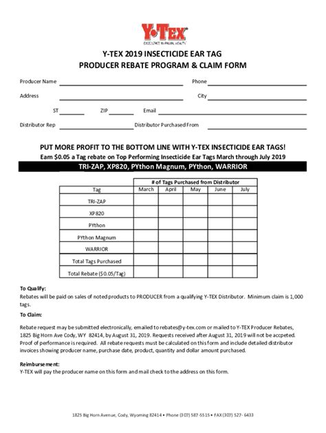 Fillable Online Y Tex Python Ii Insecticide Ear Tags Fax Email Print Pdffiller