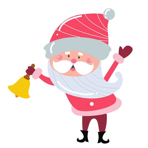 Lindo Personaje De Dibujos Animados De Santa Claus Sobre Fondo
