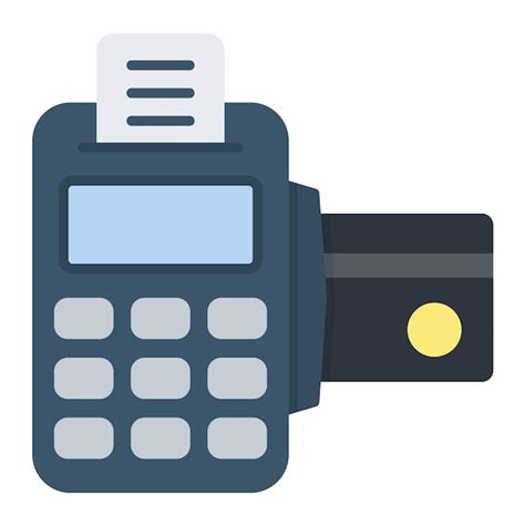 Premium Vector Card Machine Flat Illustration