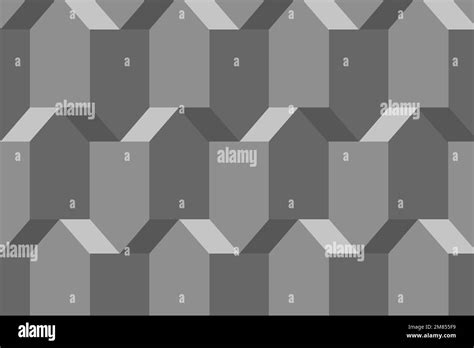 Pentagon 3d Geometric Pattern Vector Grey Background In Abstract Style