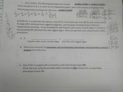Solved The Following Genotypes Are Crowed Aabbccddee X