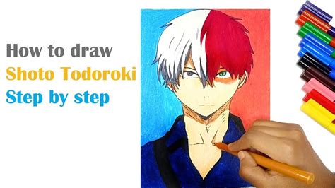 How To Draw Shoto Todoroki Step By Step For Beginners Youtube