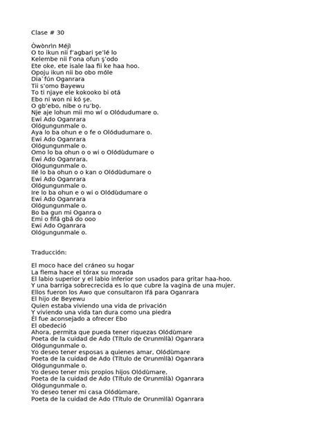 Clase 30 Owonrin Meji Pdf