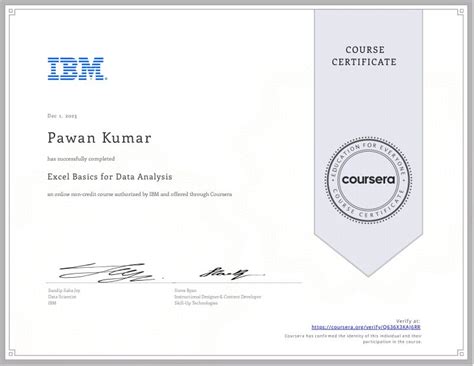 Excel Dataanalysis Analytics Ibm Coursera Pawan Kumar