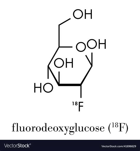 Fludeoxyglucose 18f Fluorodeoxyglucose Fdg Vector Image