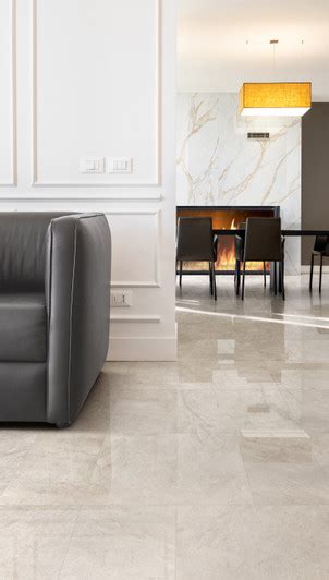 Beige Marble Look Porcelain Slab Tile