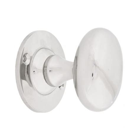 Polished Nickel Oval Door Knob Set Black Country Metalworks