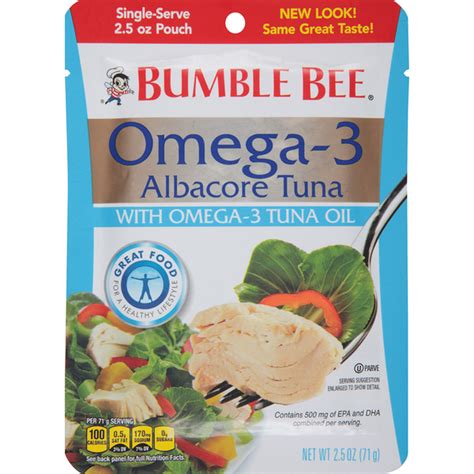 Bumble Bee Tuna With Omega 3 Tuna Oil Albacore Single Serve 25 Oz