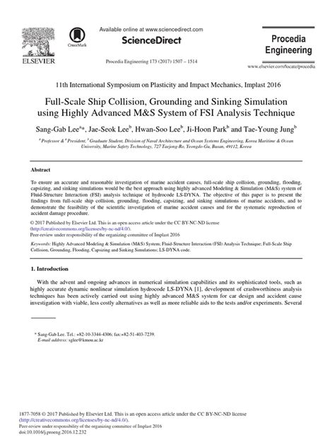 Full Scale Ship Collision Grounding And Sinking Simulation Download Free Pdf Ships Simulation