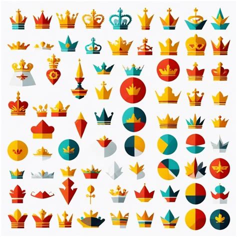 A Collection Of Different Types Of Crowns Including One That Says Crown