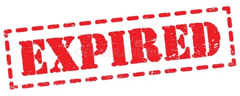 Expired Text Written On Red Stamp Sign Stock Illustration