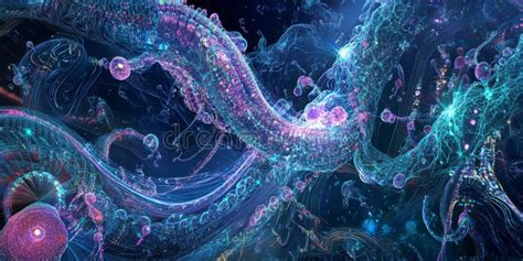 A Mesmerizing Futuristic Ai Driven Autonomous Underwater Habitat Displaying Glowing Cybernetic