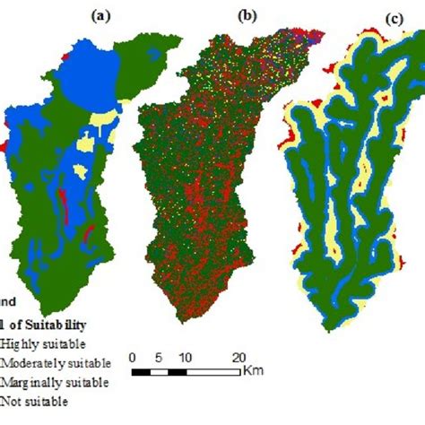 Suitability Classes Of A Slope B Soil Depth And C Soil Texture