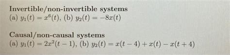 Solved Determine Which System Type Are The Two Functions A Chegg