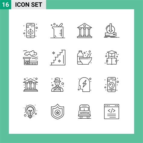 16 Thematic Vector Outlines And Editable Symbols Of Factory Download Columns Dlc Addition