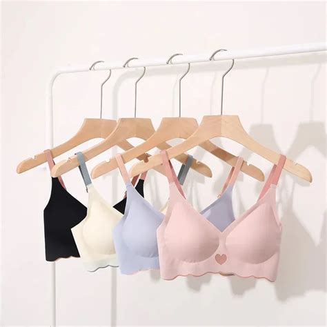 Sexy Push Up Bra For Women Love Pattern Deep V Neck Cute Lingerie