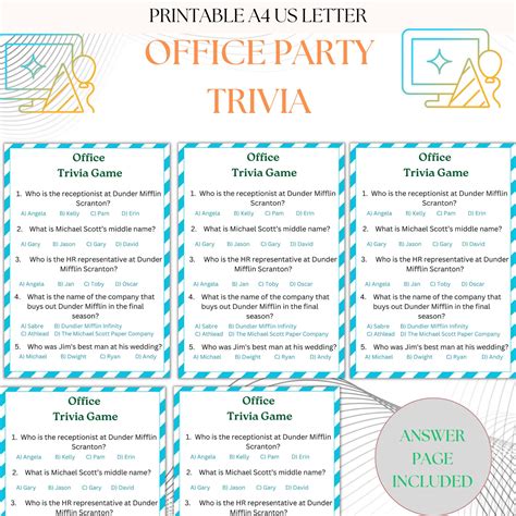 Office Party Feud Printable Game Fun Team Building Activity Test Your