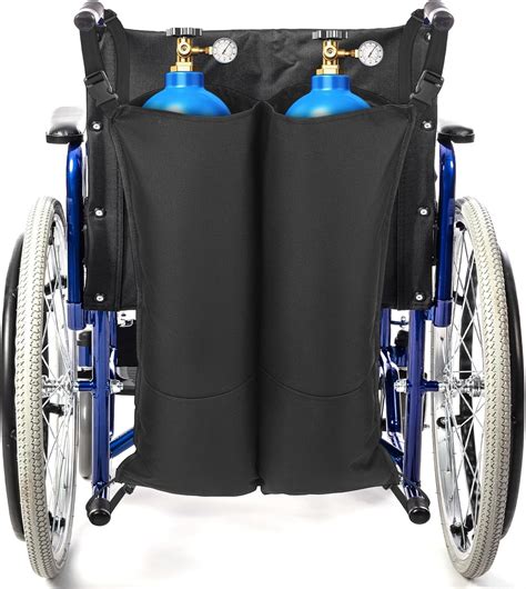 Siltriangle Dual Oxygen Tank Holder For Wheelchairs Oxygen