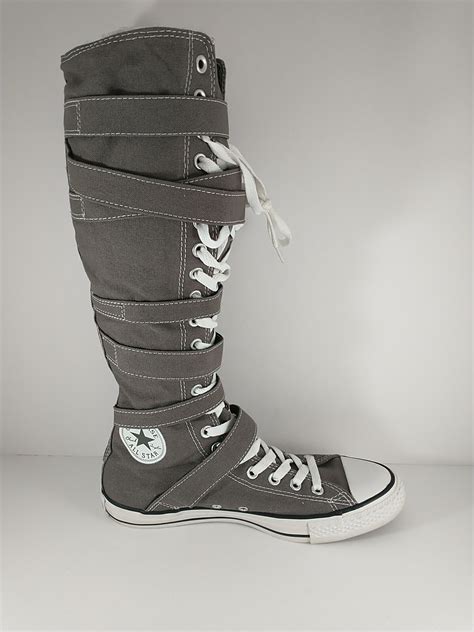 Converse Knee High Buckle Chuck Taylor Xx Hi Mens 8 Womens 10 Gray
