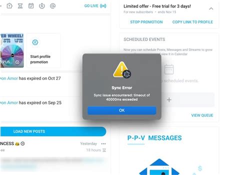 Sync Error ‘timeout Of 40000ms Exceeded” Onlymonster Docs