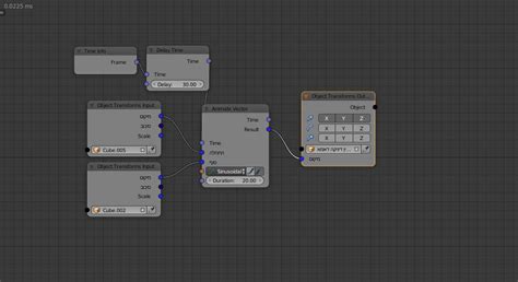 move object along a list of objects in animation nodes blender stack