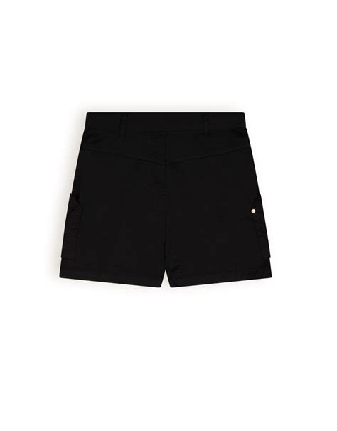 Simoa Washed Stretch Twill Short Jet Black Bij Broer And Zus