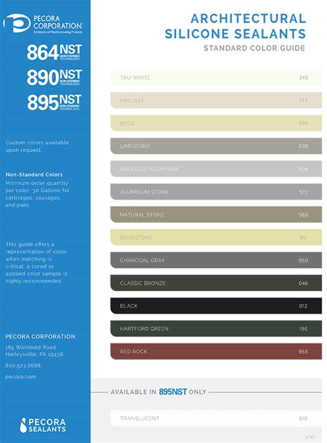 Color Charts Tb Philly Inc Philadelphias Premier Waterproofing
