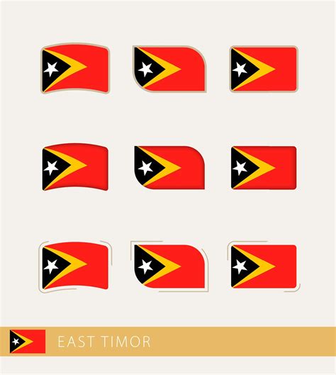 Vector Flags Of East Timor Collection Of East Timor Flags 11691639
