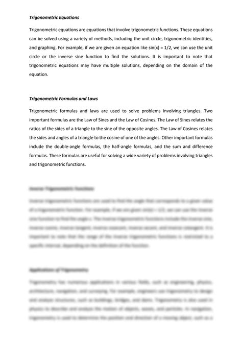 Solution Trigonometry Trig Cheat Sheet Math Studypool